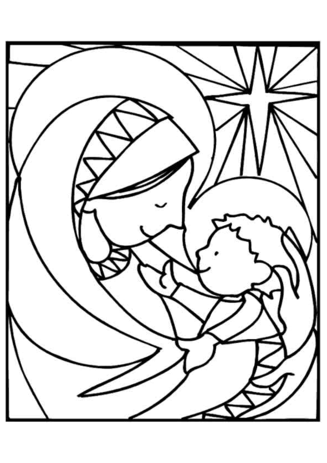 Pages à Colorier De La Nativité à Imprimer