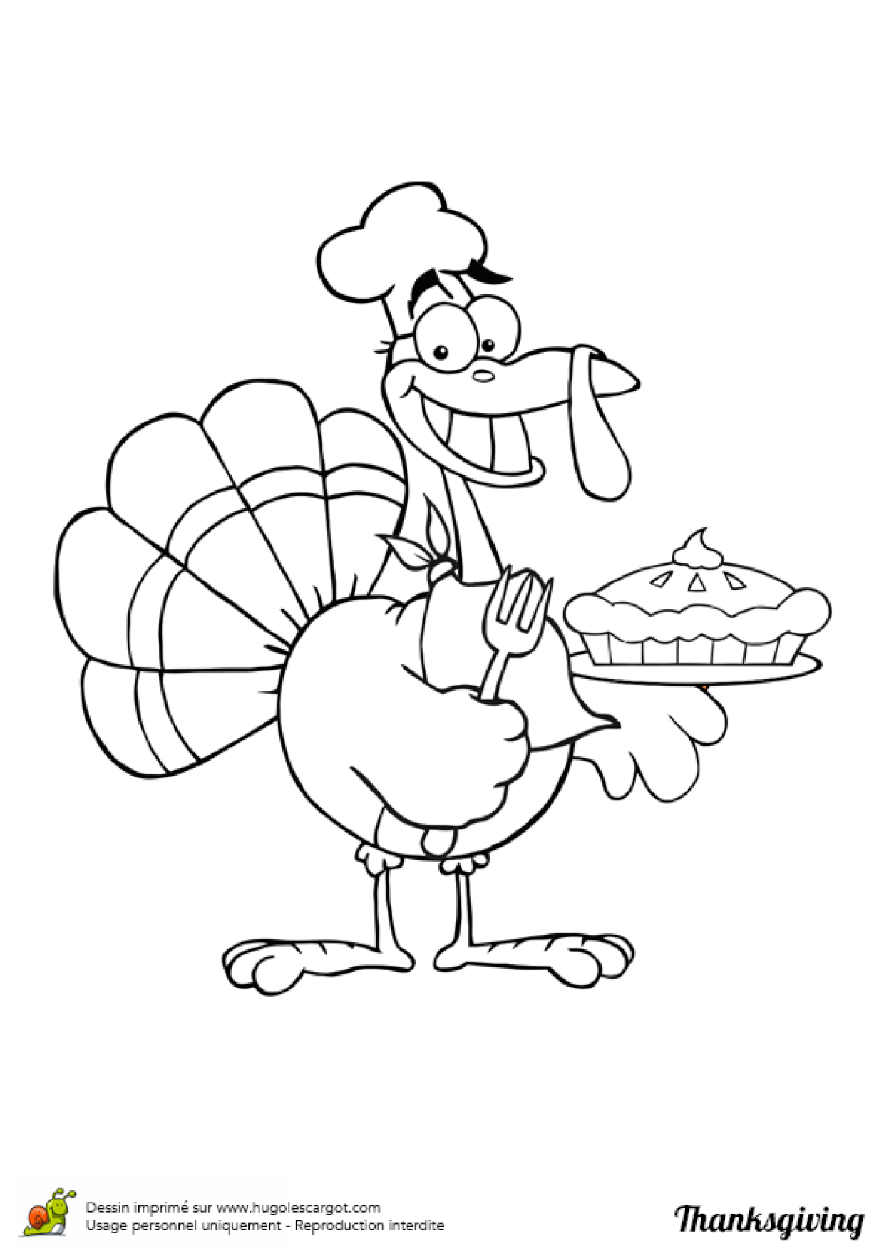 Coloriage De Dinde De Thanksgiving Page De Coloriage Dinde Faisant Son