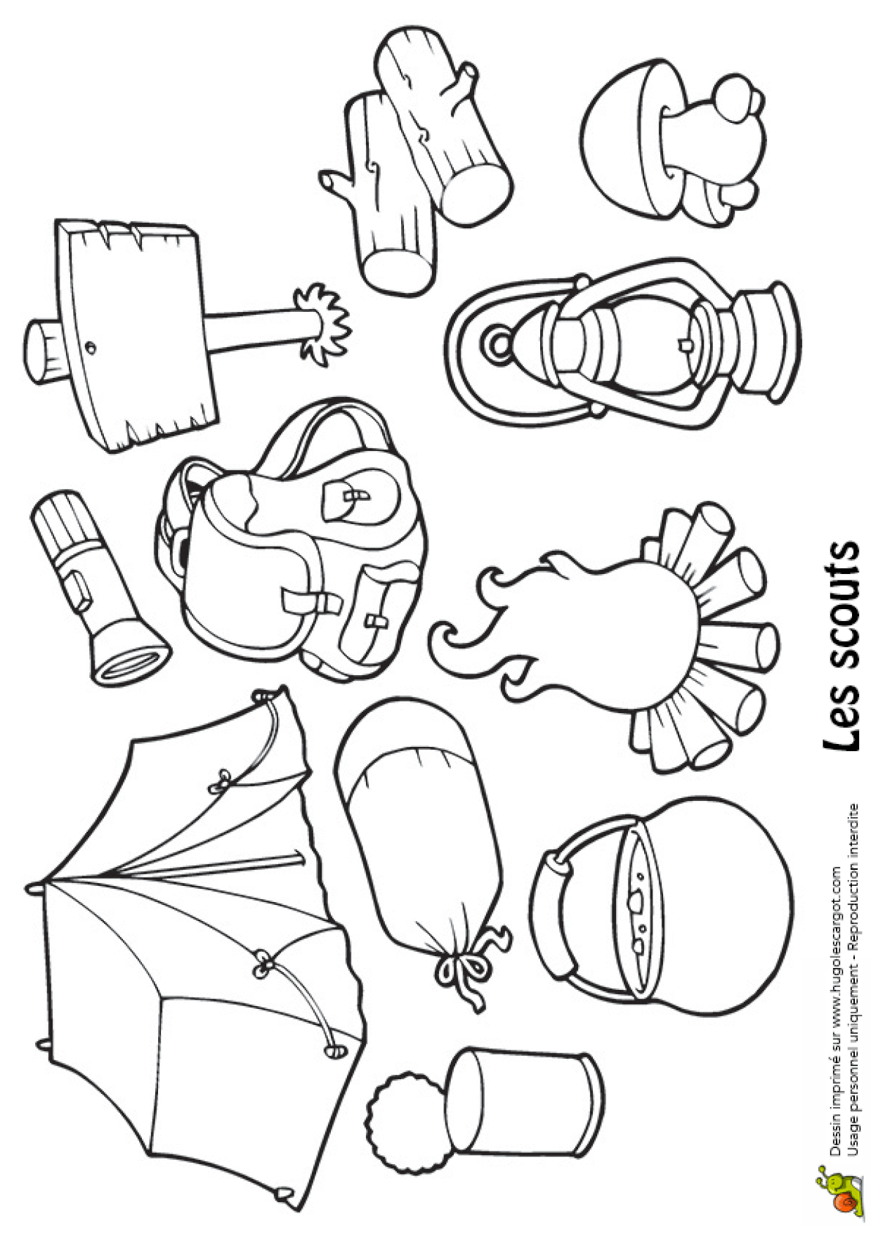 Pages à Colorier Imprimables De Biscuits Scouts
