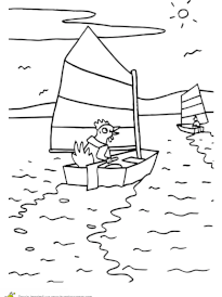 Coloriage vacances des animaux - page 2
