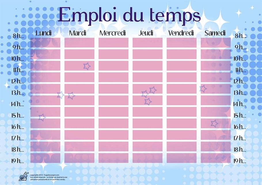 Emplois du temps