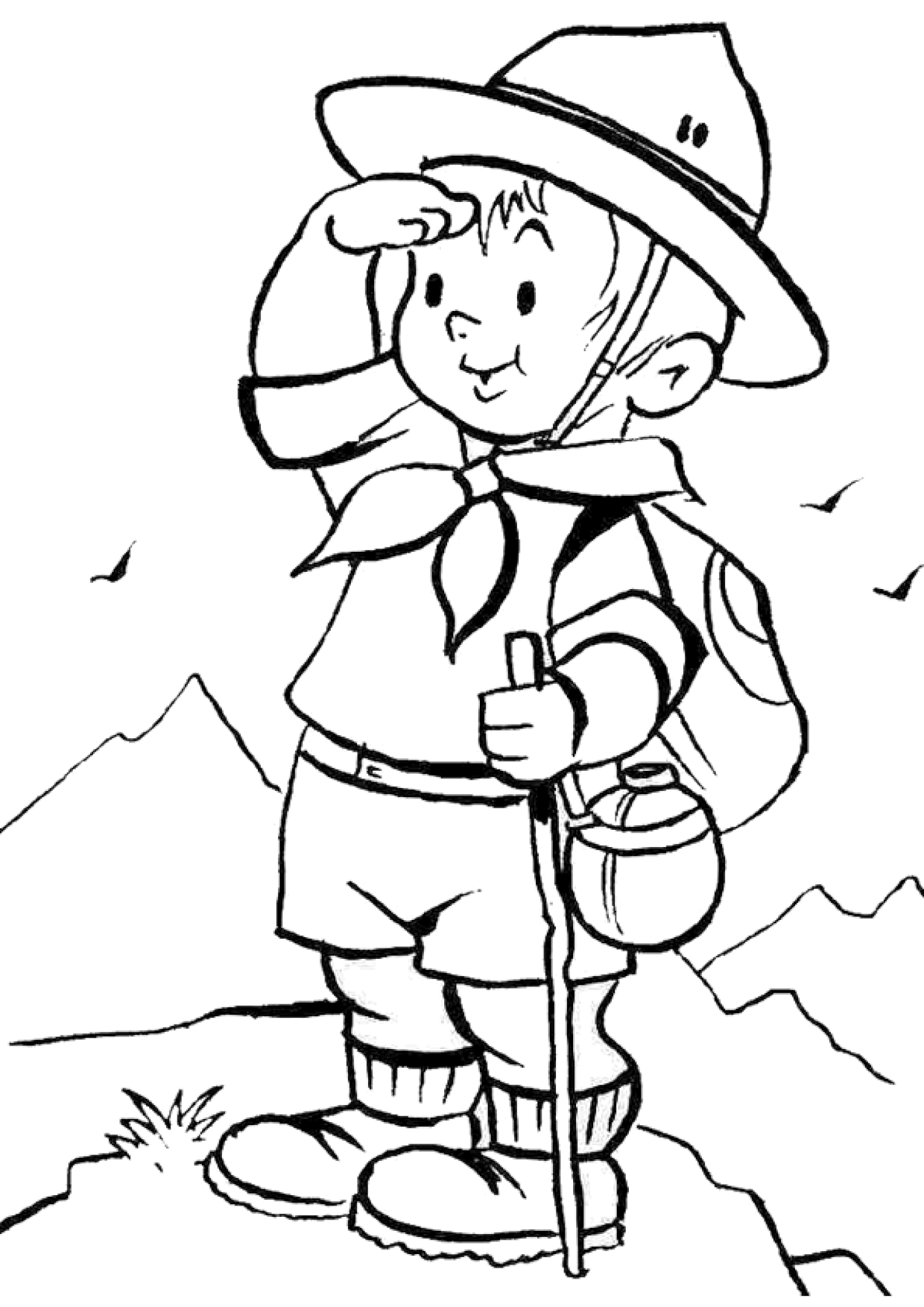 Pages à Colorier De Scouts Avec Promesse