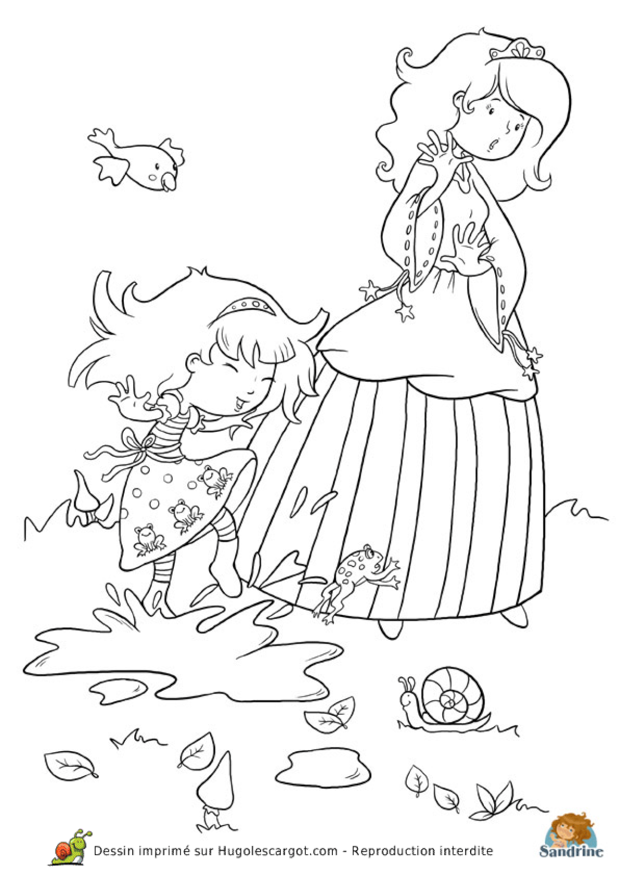 Coloriages La Princesse Et La Grenouille 1 500+ Princesse Grenouille